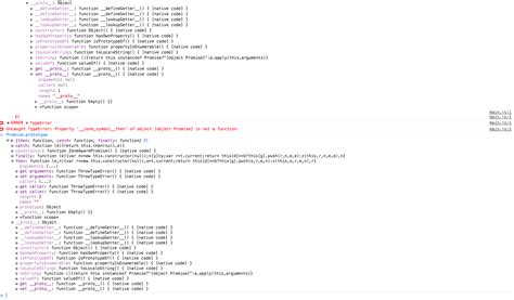 uncaught typeerror property zone symbol then of object [object