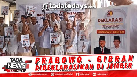 Prabowo Gibran Dideklarasikan Di Jember Youtube
