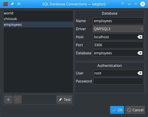 import from sql databases labplot