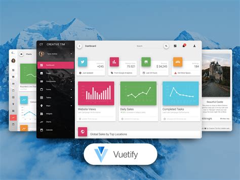 vuetify material dashboard pro by creative tim on dribbble