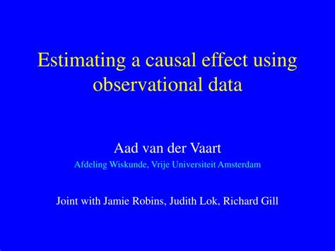 Ppt Estimating A Causal Effect Using Observational Data Powerpoint