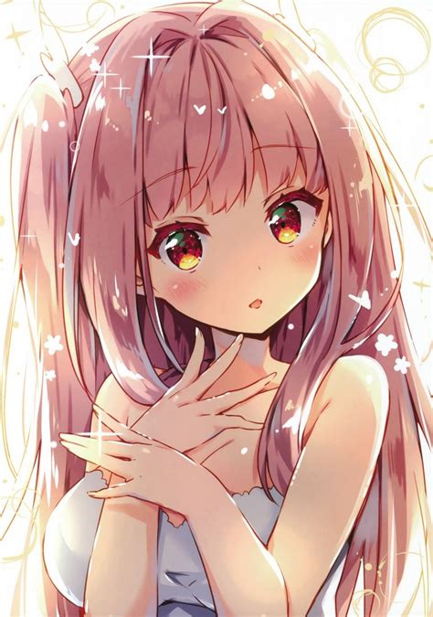 Illustration Long Hair Anime Anime Girls Brunette Cartoon Black