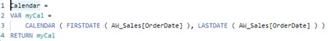 creating calendar tables with dax using power bi purple