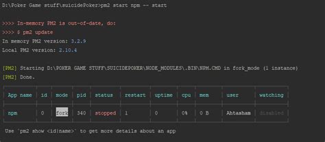 node js nodejs server doesn t start with pm2 stack overflow