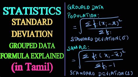 Standard Deviation Grouped Data Formula Explained Statistics Youtube