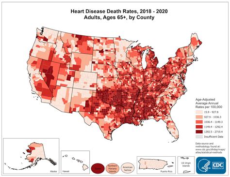Heart Disease Map All Ethnicities Ages 65 Maps Dhdsp Cdc