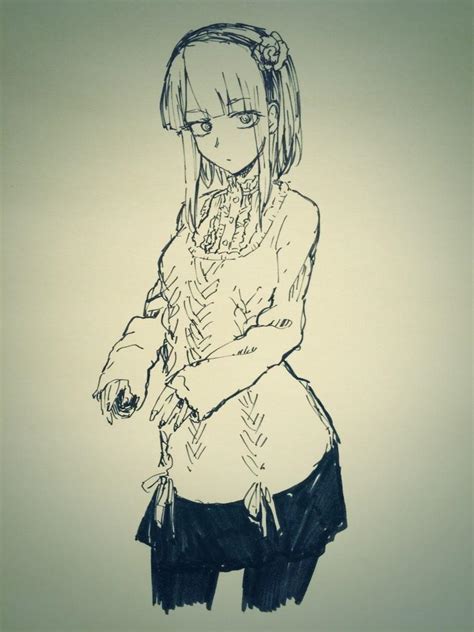 Safebooru 1girl Breasts Closed Mouth Dagashi Kashi Dress Flower