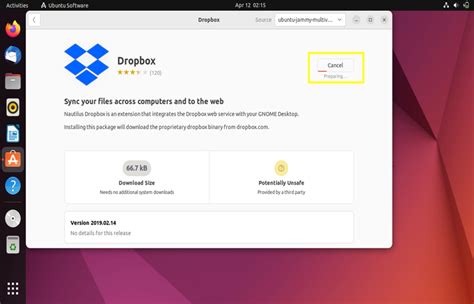 how to install dropbox on ubuntu [using terminal and gui]