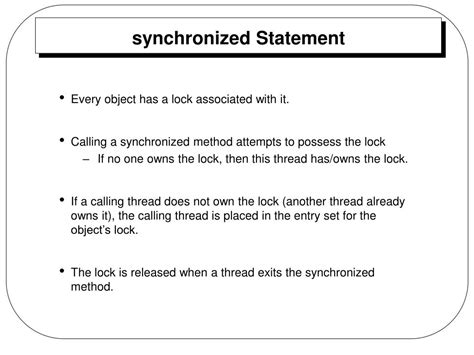 ppt java synchronization powerpoint presentation free