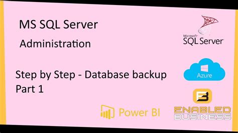 Step By Step Database Backups Sql Server Part 1 Youtube