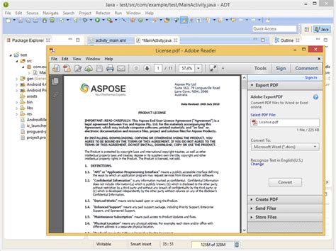 aspose pdf for android via java