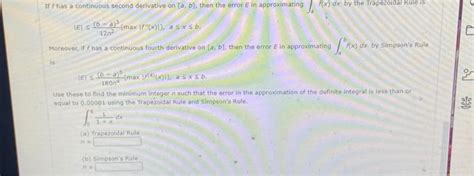 Solved If F Has A Continuous Second Derivative On [a B]