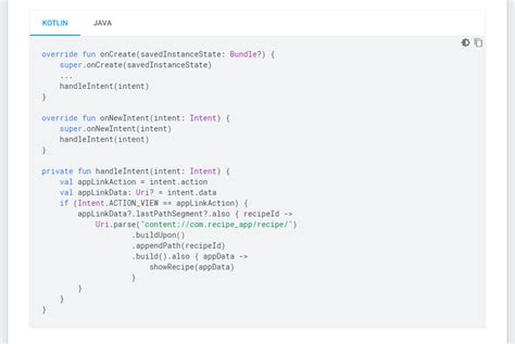 android deep link intent return unresolved reference