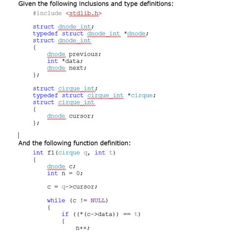 solved given the following inclusions and type definitions