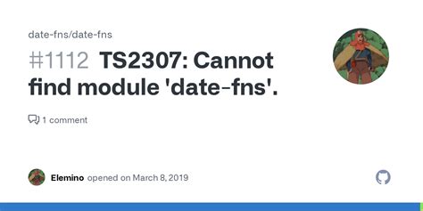 ts2307 cannot find module date fns · issue 1112 · date fns date