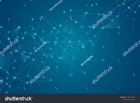 network abstract connection isolated on blue background