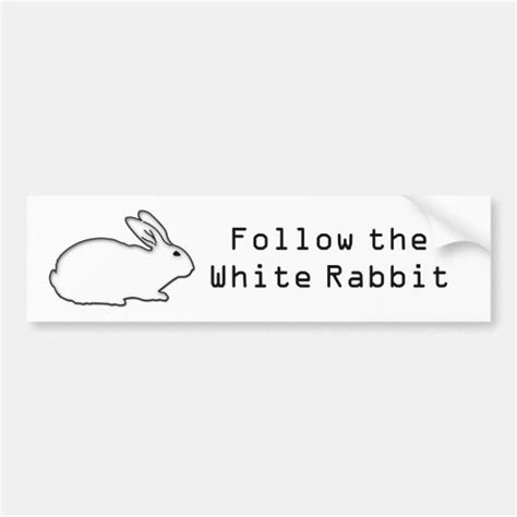 follow the white rabbit bumper sticker