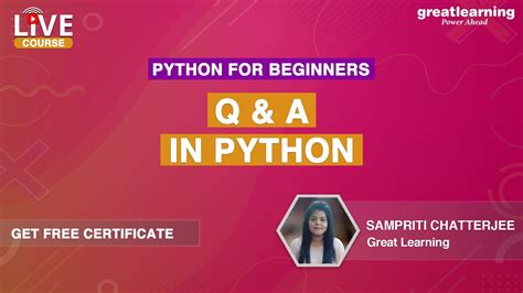 python for beginners live course python q and a python programming