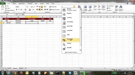 text formatting in excel youtube
