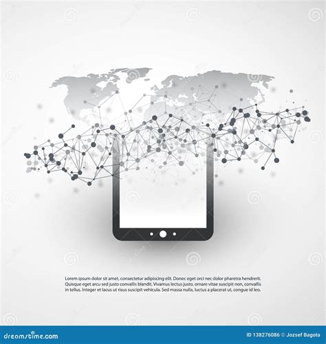 Digital Network Connections Mobile Technology Background Cloud