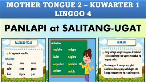 Panlapi At Salitang Ugat Uri Ng Panlapi Mtb Mle2 Kuwarter1 Linggo4