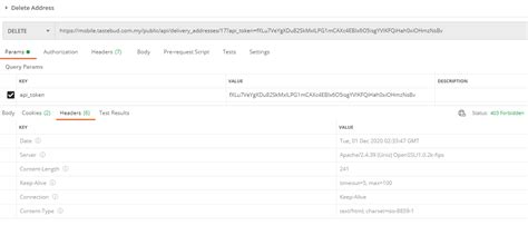 laravel delete operation returns 403 stack overflow