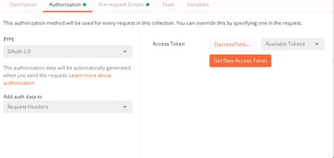 make an api call with variable token with oauth 2 0