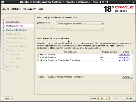 step by step to configure oracle 18c database using dbca method