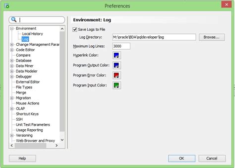 oracle log using debug mode in sql developer with