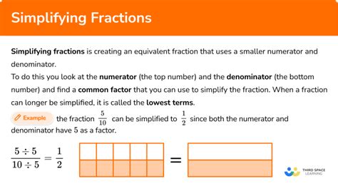 Simplifying Fractions Math Steps And Examples