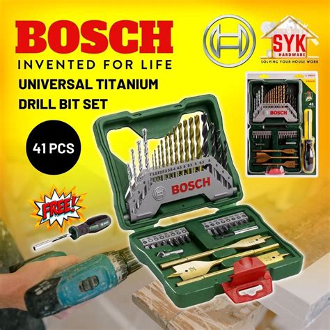 Syk Bosch 41pcs V Line And X Line Universal Titanium Drill Bits Set