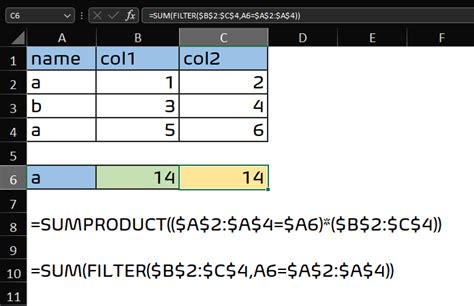 arrays excel sumif multiple columns data stack overflow