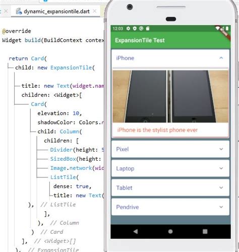 dynamic expansiontile create expansion list with dynamic data