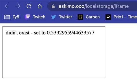 javascript accessing localstorage for a domain via iframe stack