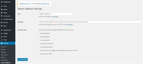 best wordpress plugin to detect adblock wptime