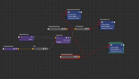 solved blending arnold shaders using projection problem autodesk