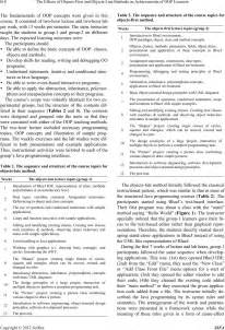 the effects of objects first and objects late methods on achievements
