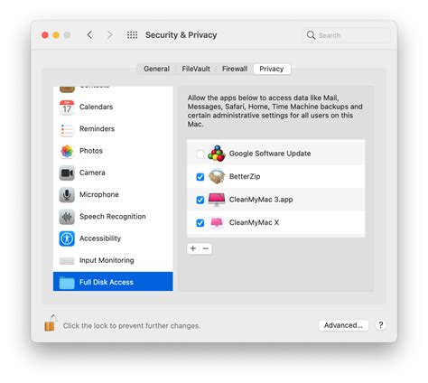 explained what is full disk access and full permissions on macos mojave