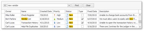 tutorial search find panel winforms controls devexpress documentation