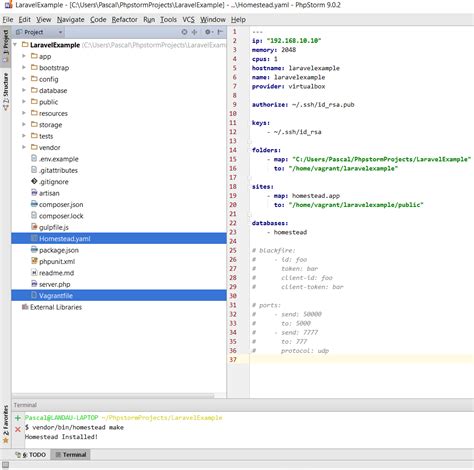 how to set up laravel with phpunit on vagrant in phpstorm [tutorial
