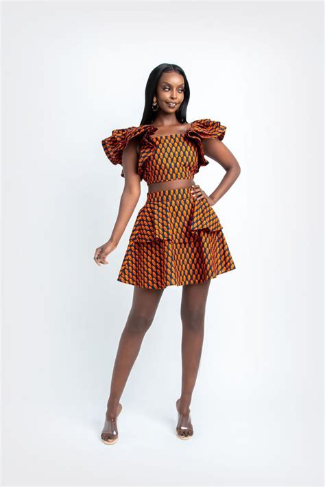 Omolara African Print Crop Top African Print Tops African Clothing
