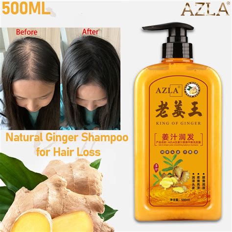 500ml Azla Ginger Hair Shampoo Fast Regrowth Hair Thick Anti Hair Loss