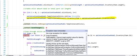 c asp core mvc models sqlexception cannot insert explicit