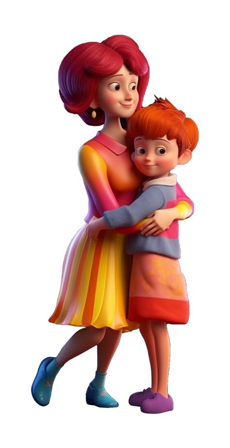 3d Character Of Mother Hugging Her Son Concept Of Happy Mothers Day