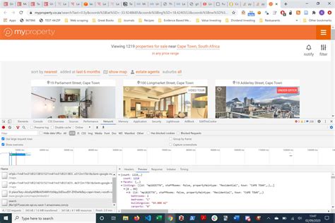 python extract main page results and continue to next