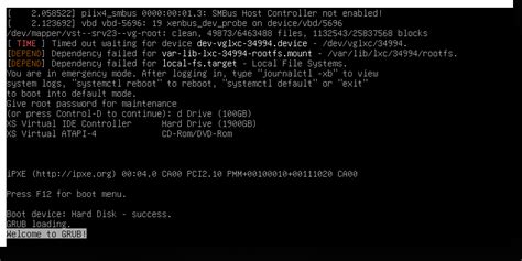 debian linux failing to boot with dependency error for logical volume