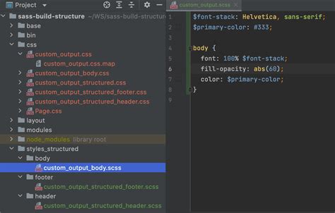 sass scss and less intellij idea documentation