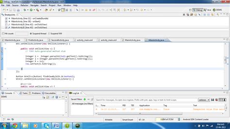 android eclipse debug setting stack overflow