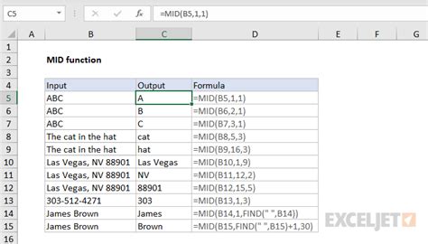 how to use the excel mid function exceljet