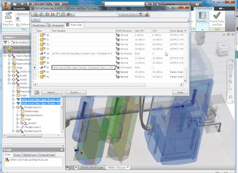 solved tube and pipe hose details in part list autodesk community